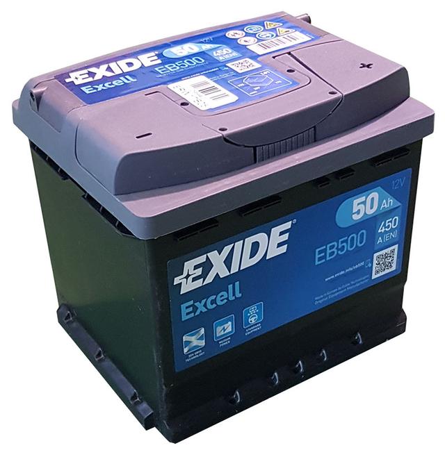 EXIDE Excell 12V 50Ah 450A jobb+ autó akkumulátor | Akkubox